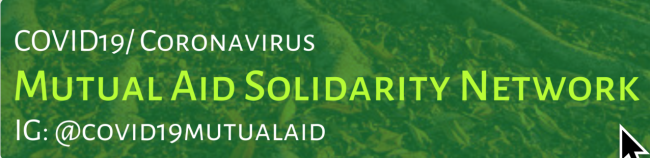 Mutual Aid Solidarity Network forms to help those in need during the ...